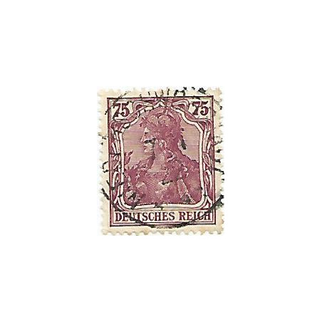 Timbre poste de 75 Pfennig Deutsches Reich oblitéré