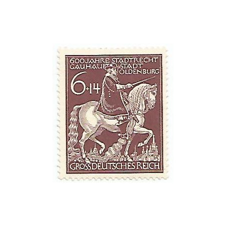 Timbre poste GrossDeutsches Reich 600 Jahre Stadtrecht 6+14 Pfennig Neuf