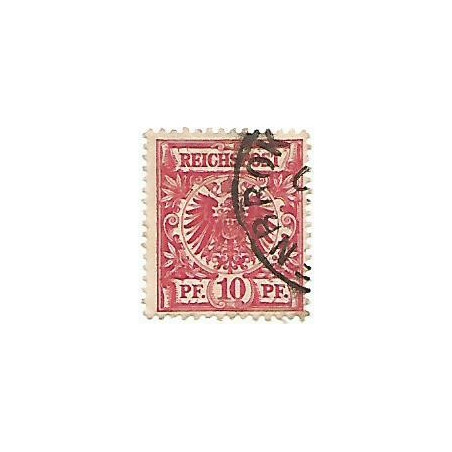Timbre 10 Pfennig Reichspost Aigle Impérial oblitéré