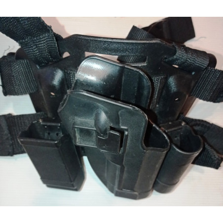 Ensemble Plaque tactique complète: Holster + Porte-chargeur + Porte ...