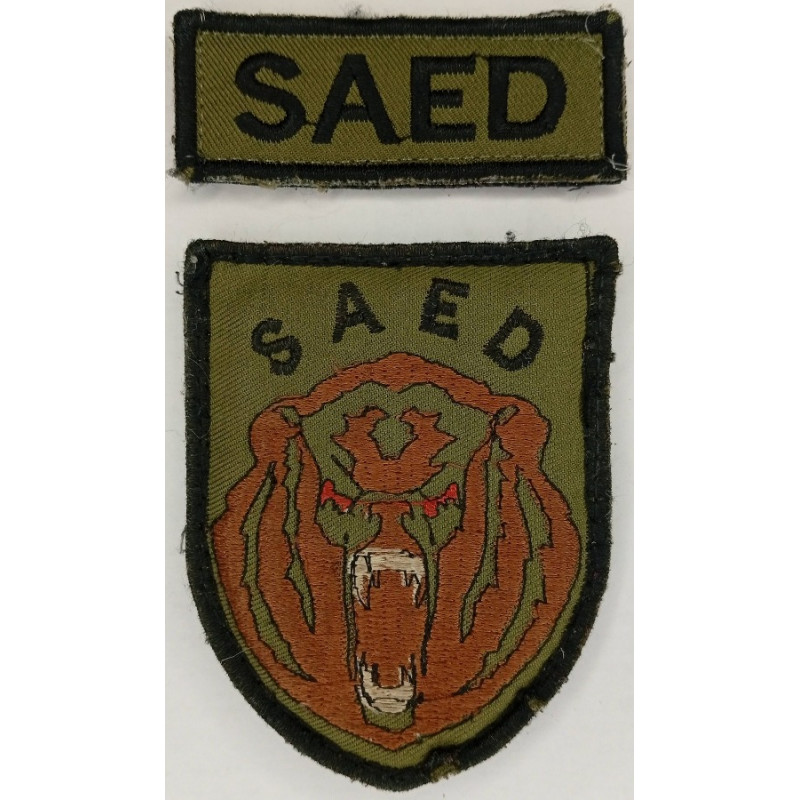 Jeu d'Ecussons velcro de la Section d'Aide à l'Engagement Direct / SAED ...
